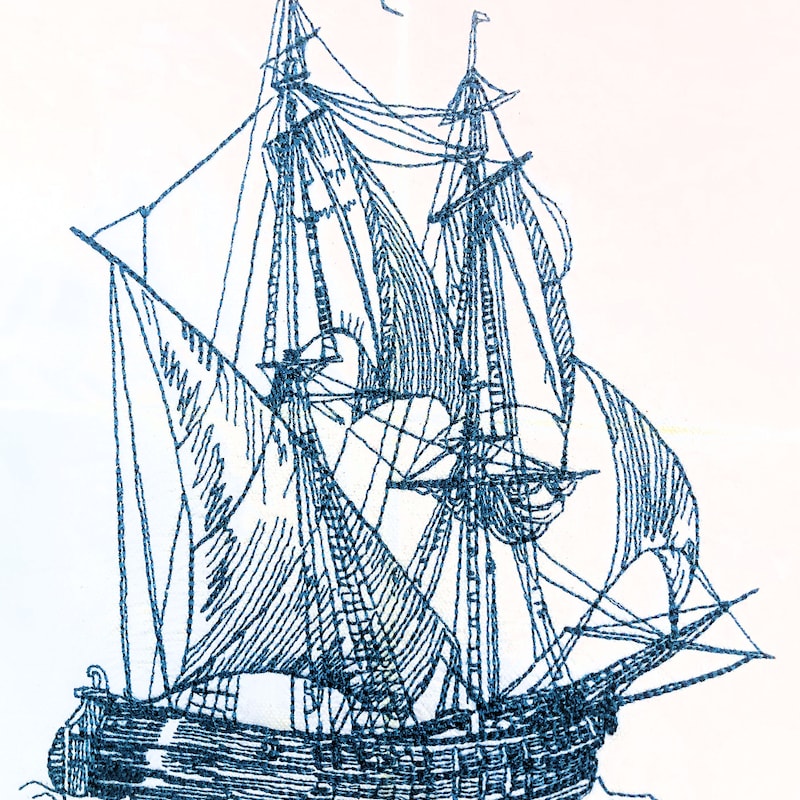 Small Ship Drawing - Etsy