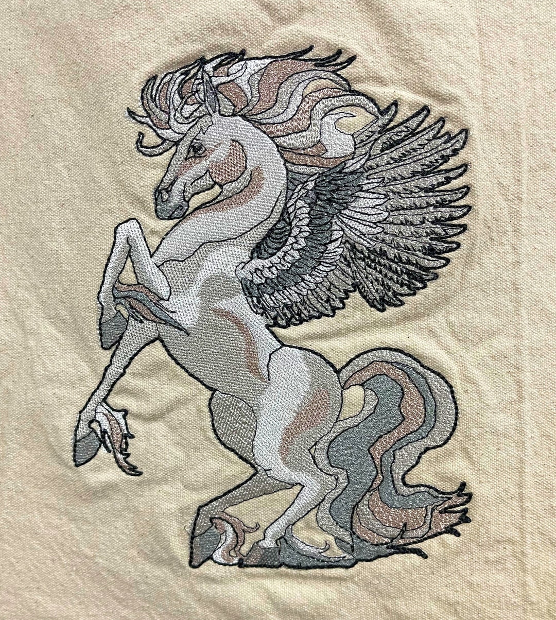 Pegasus Large Machine Embroidery Design - Etsy