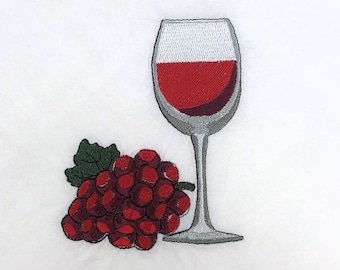 Wine Machine Embroidery Design | Digital Machine Embroidery | Grapes ...