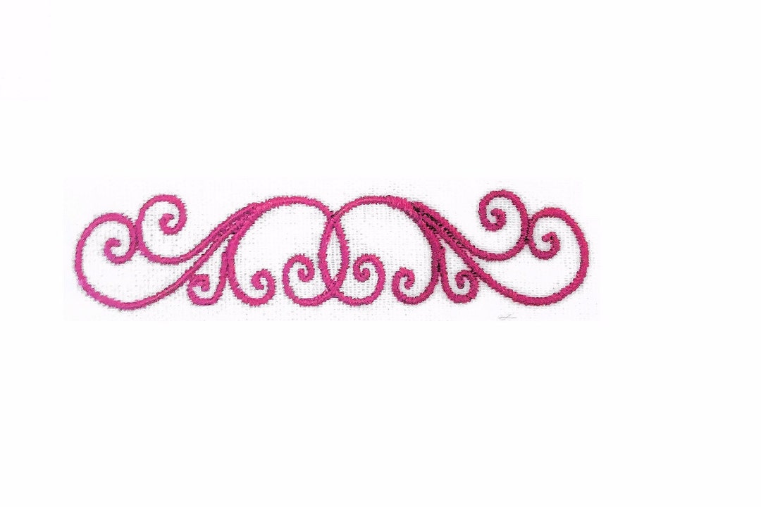 Delicate Scroll Work Small Single Scroll Machine Embroidery Design - Etsy