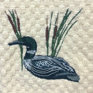 Loon in the Marsh Machine Embroidery Design - Etsy