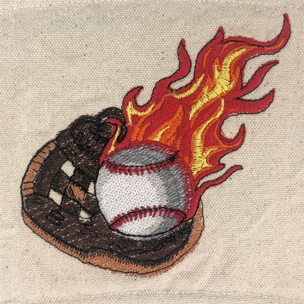 Baseball on Fire - Etsy
