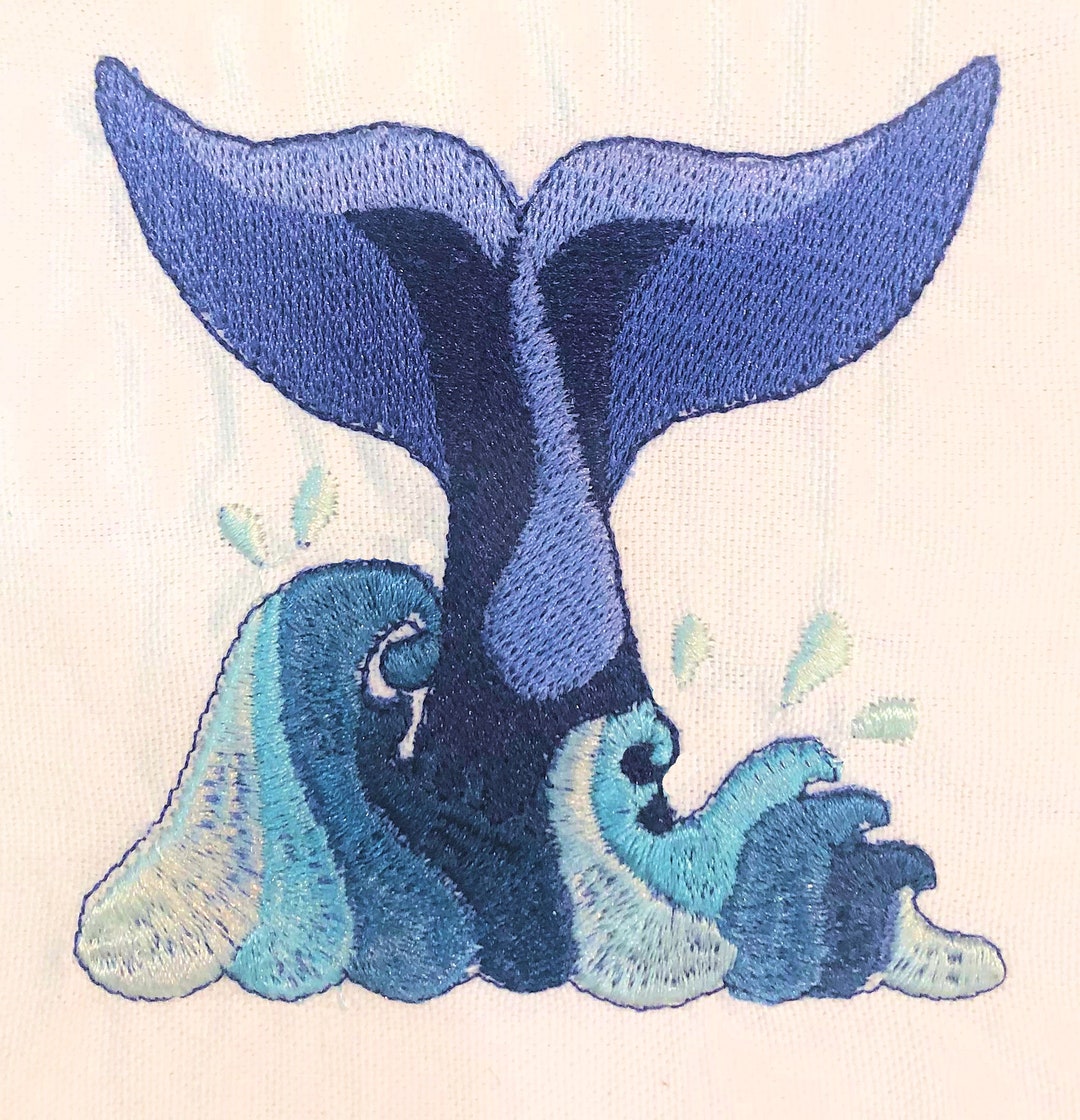 A Whale of a Tail Machine Embroidery Design - Etsy