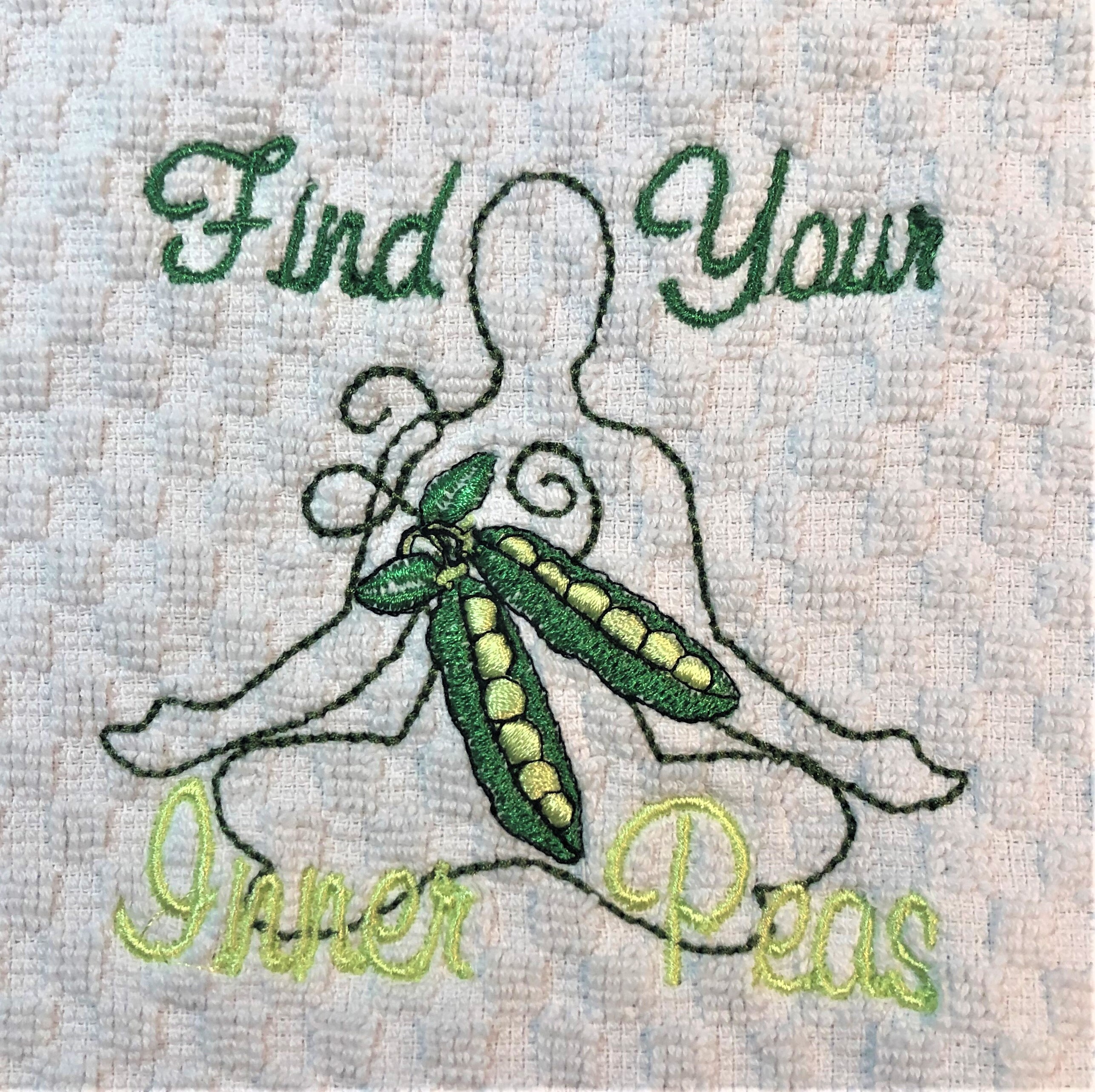 Find Your Inner Peas Embroidery Design Vegitable Pun Sayings - Etsy