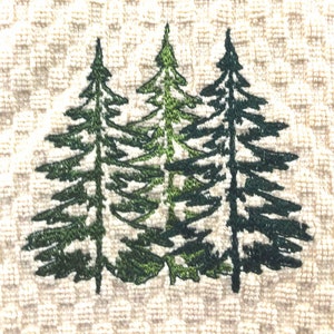 Small Three Majestic Pine Trees Machine Embroidery Design (available in ...