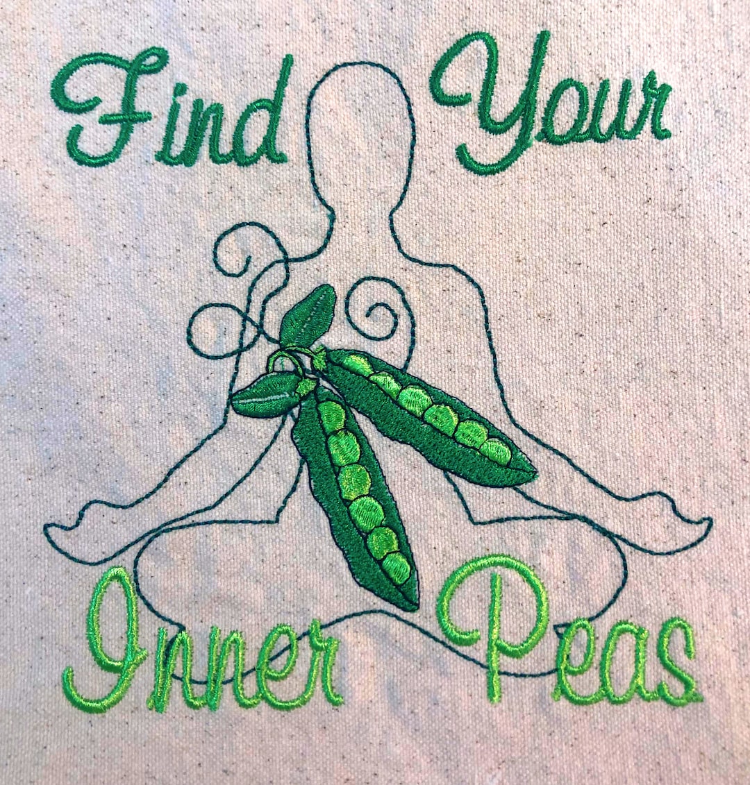 Large Find Your Inner Peas Machine Embroidery Design - Etsy