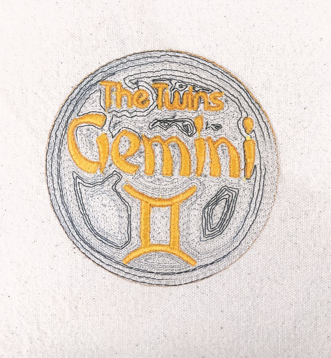 Gemini Machine Embroidery Design - Etsy