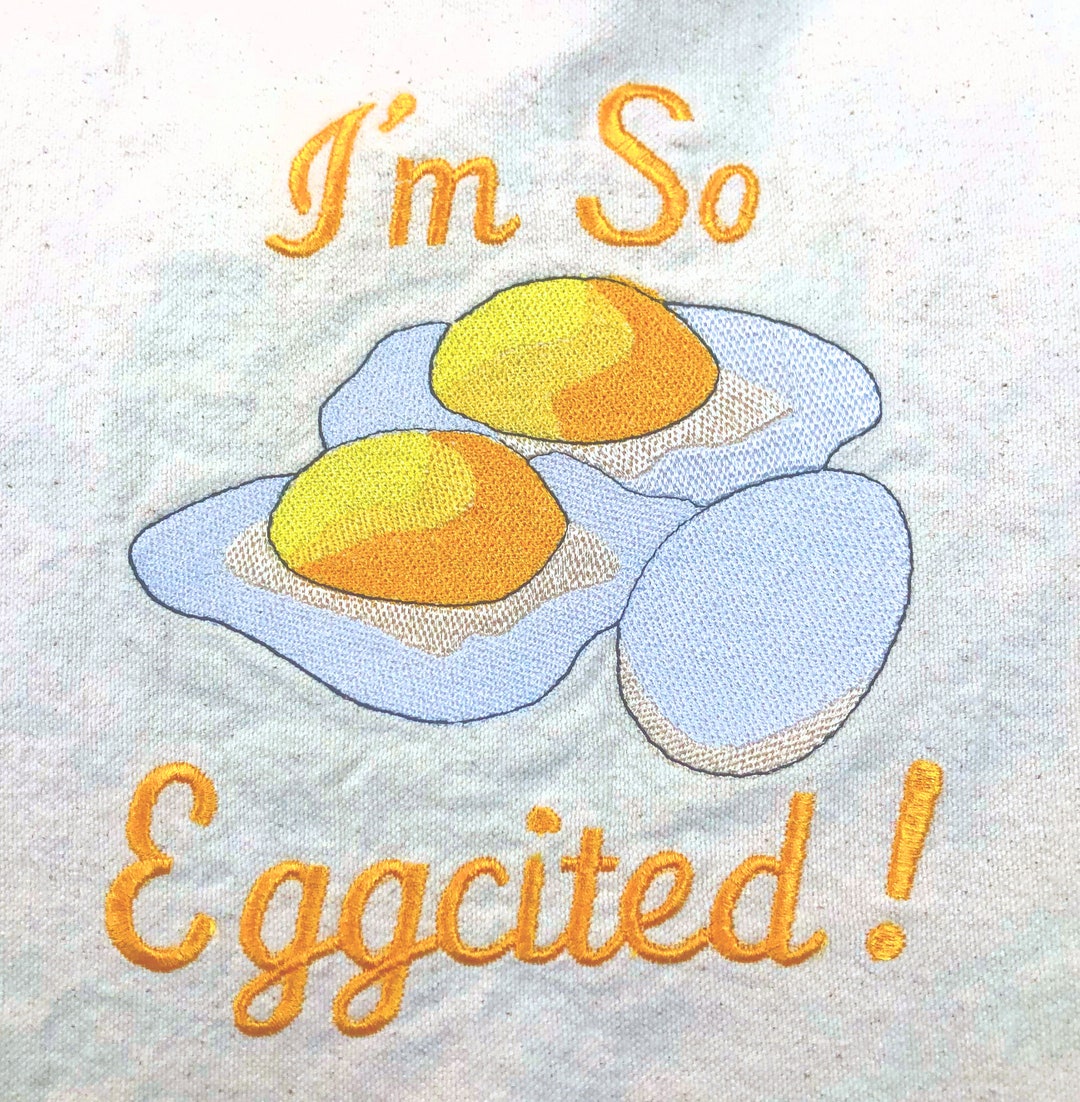 I'm so Eggcited! (large) Machine Embroidery Design - Etsy