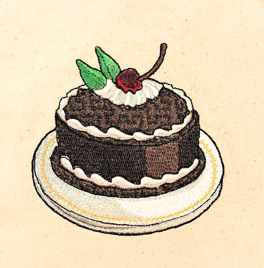 Chocolate Cake Machine Embroidery Design - Etsy