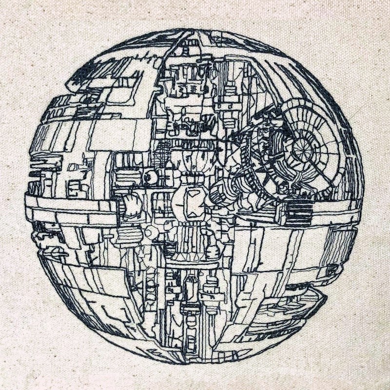 Death Star Cross Stitch - Etsy