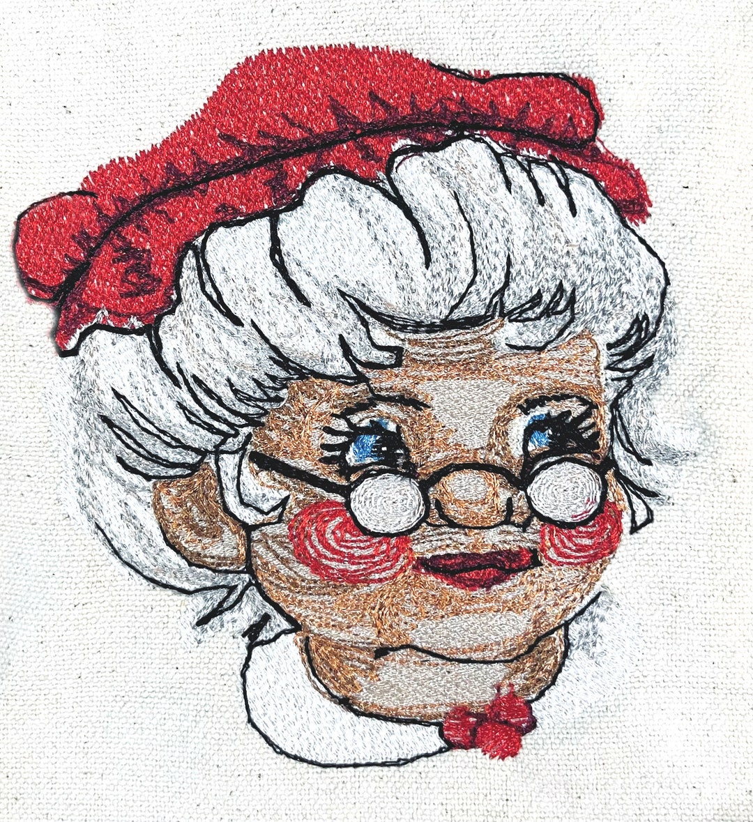Retro Mrs Claus Large Machine Embroidery Design - Etsy