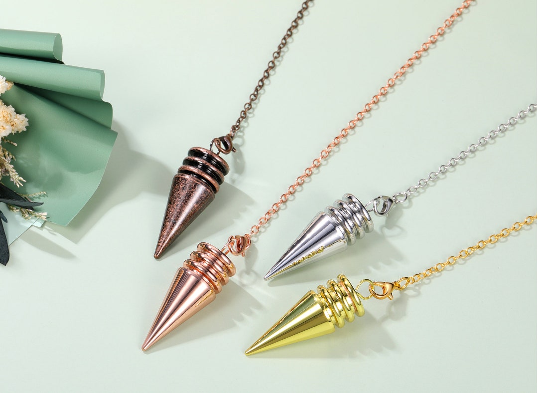 Copper Metal Spiritual Point Pendulum Bronze Divination Dower - Etsy