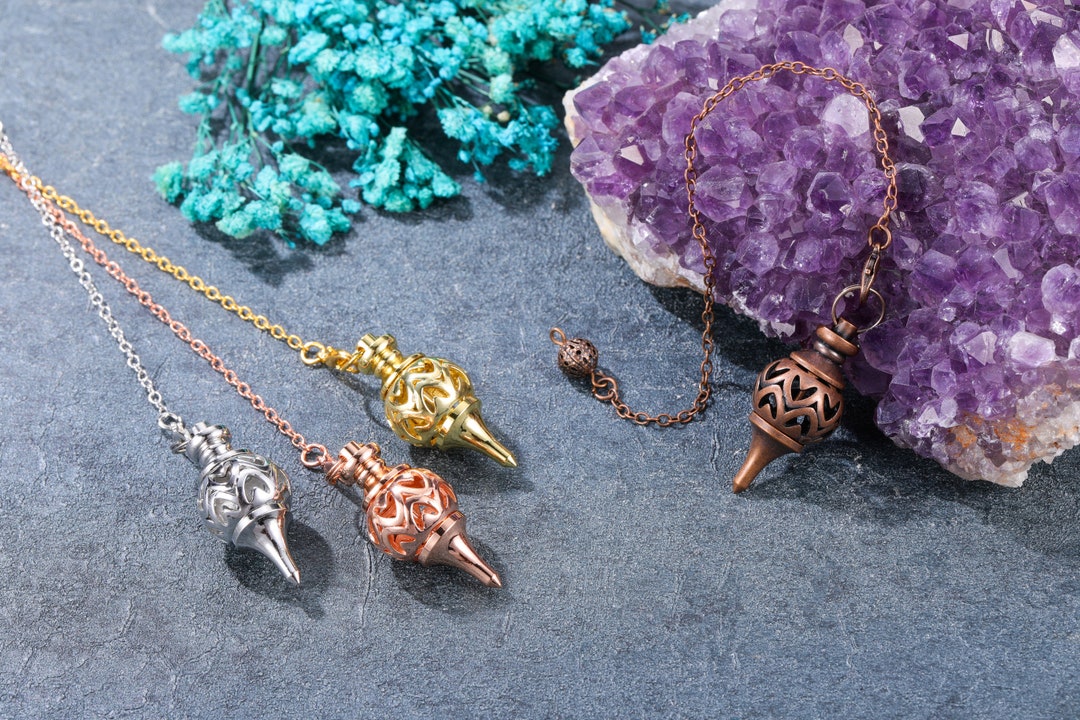 Copper Pendulum Metal Cone Point Pendulums Divination Tools - Etsy