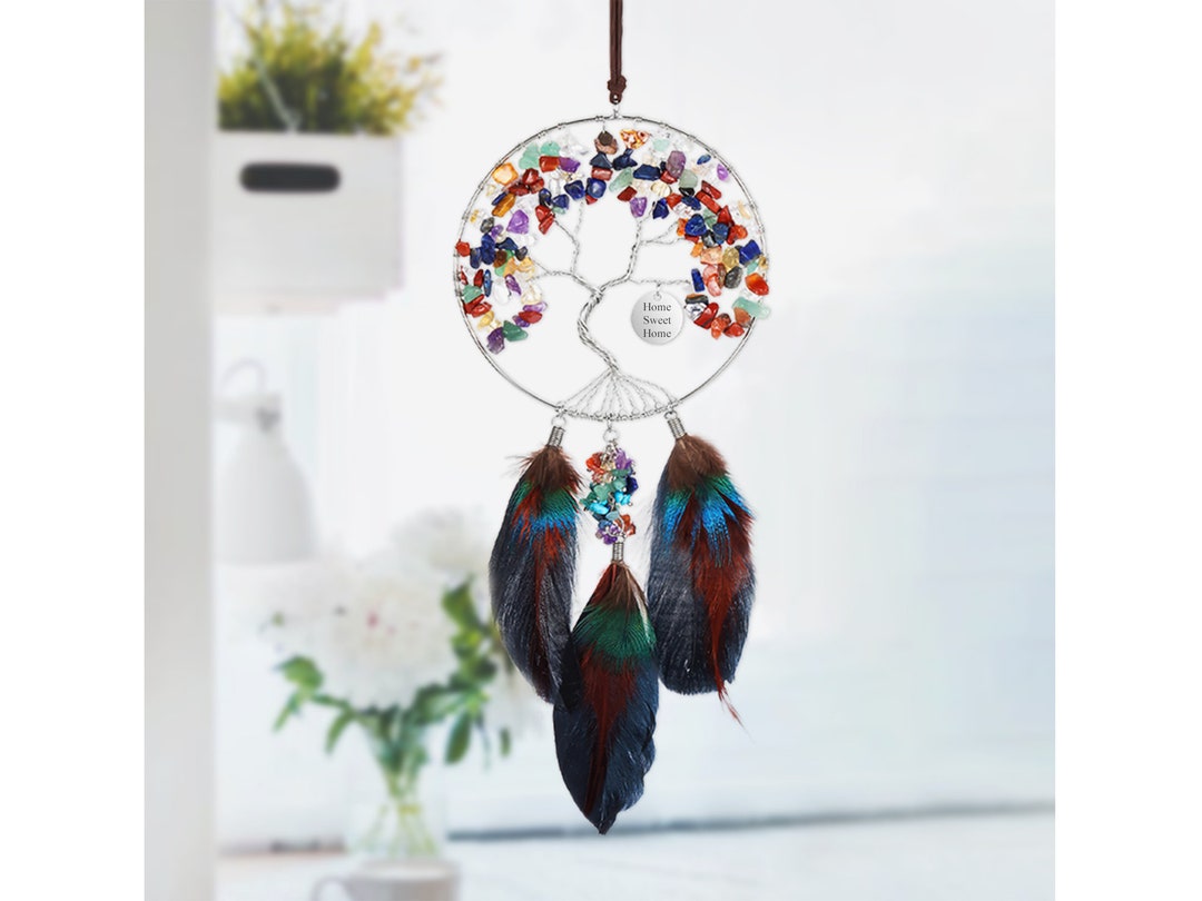 Dream Catcher Wall Decor/ Personalized Crystal Tree of Life - Etsy