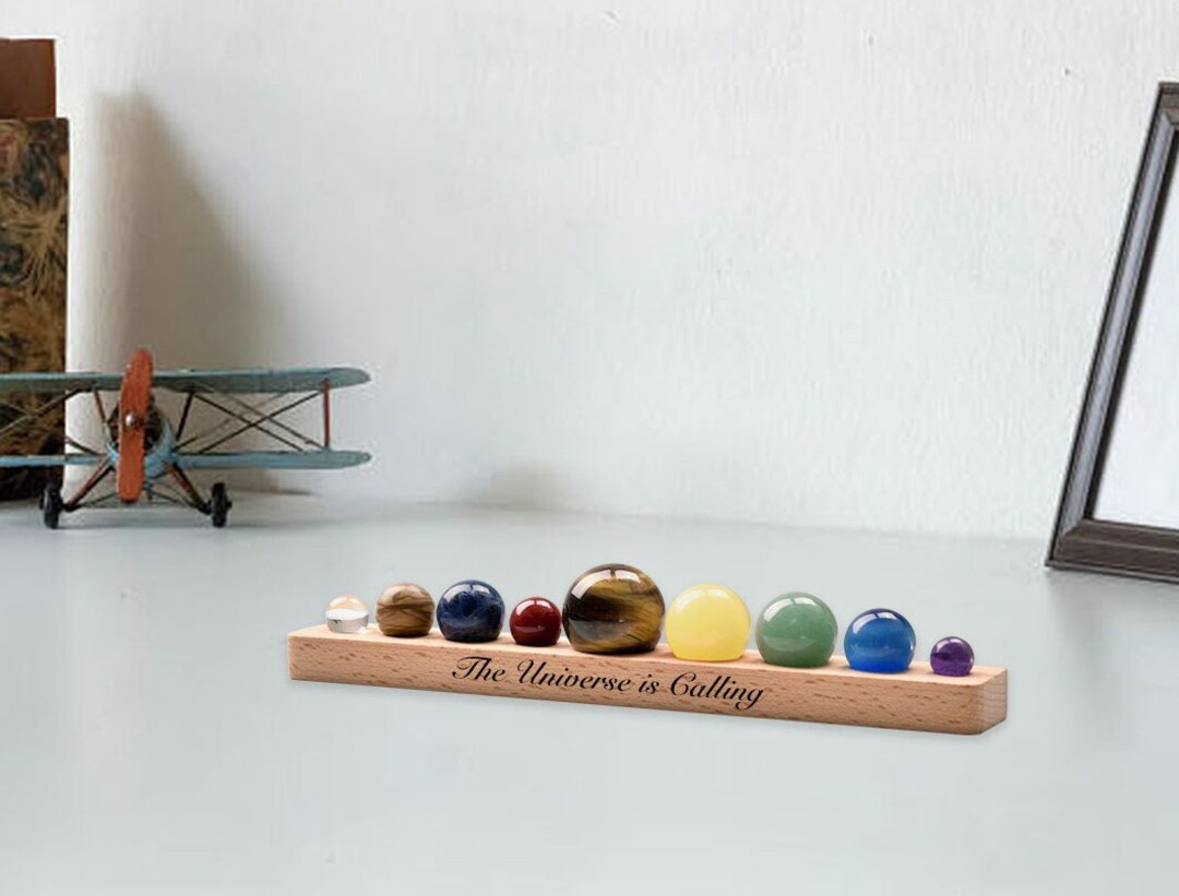 Solar System Gemstone Beads/ Planet Beads Set/ Celestial Desk Decro ...