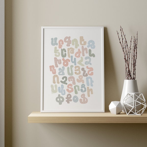 Armenian Alphabet Poster - Etsy
