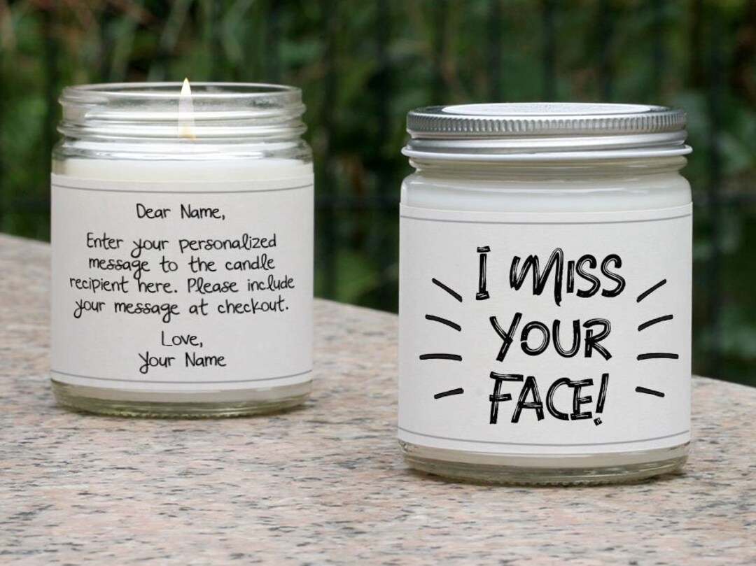 I Miss You Candle I Miss Your Face Card I Miss You Gift I Miss You Card ...