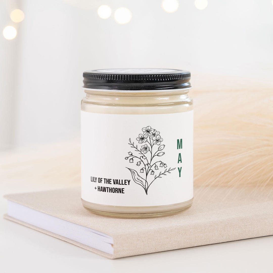 May Birth Month Candle, Emerald Birth Stone Color With Birth Month ...