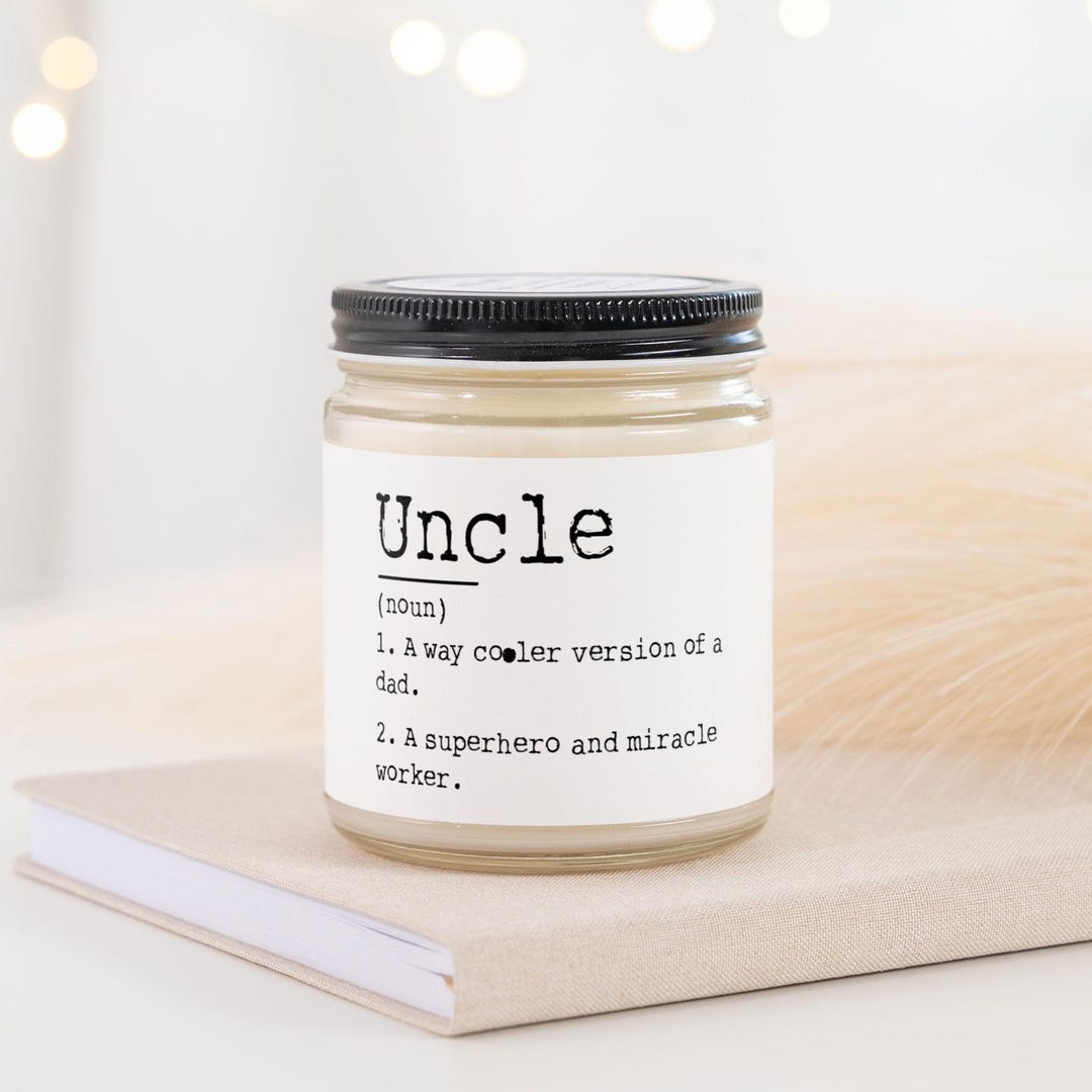 Definition of Uncle Candle, Personalized Gift for Uncle, Scented Candle ...