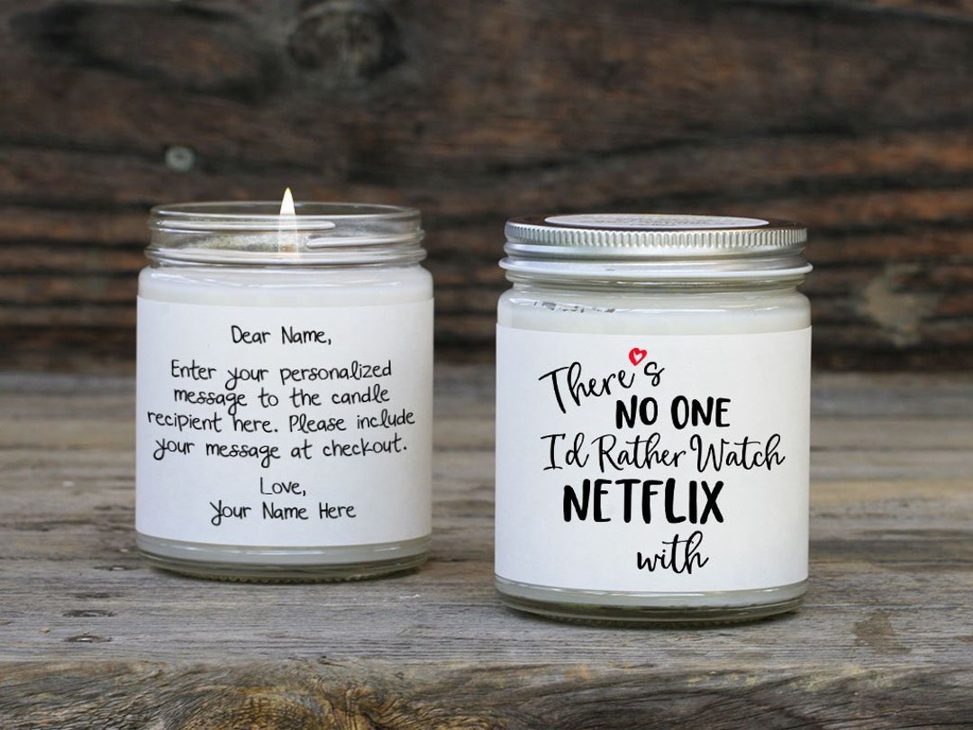 Valentine's Day Netflix & Chill Candle Gift Funny - Etsy