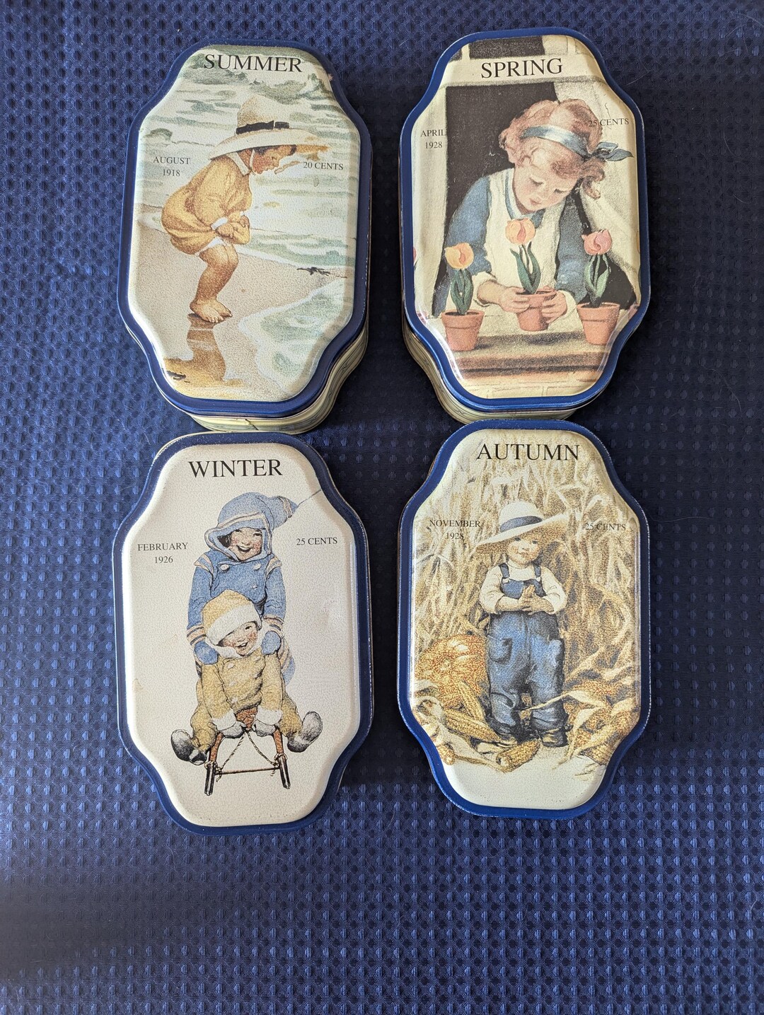 Vintage Tins From Goodhouse Keeping Winter, Fall, Summer and Spring - Etsy
