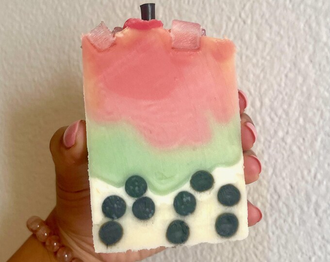 Rose Green Tea Boba Soap | Rose Scented Soap | Food Soap | Drink Soap ...