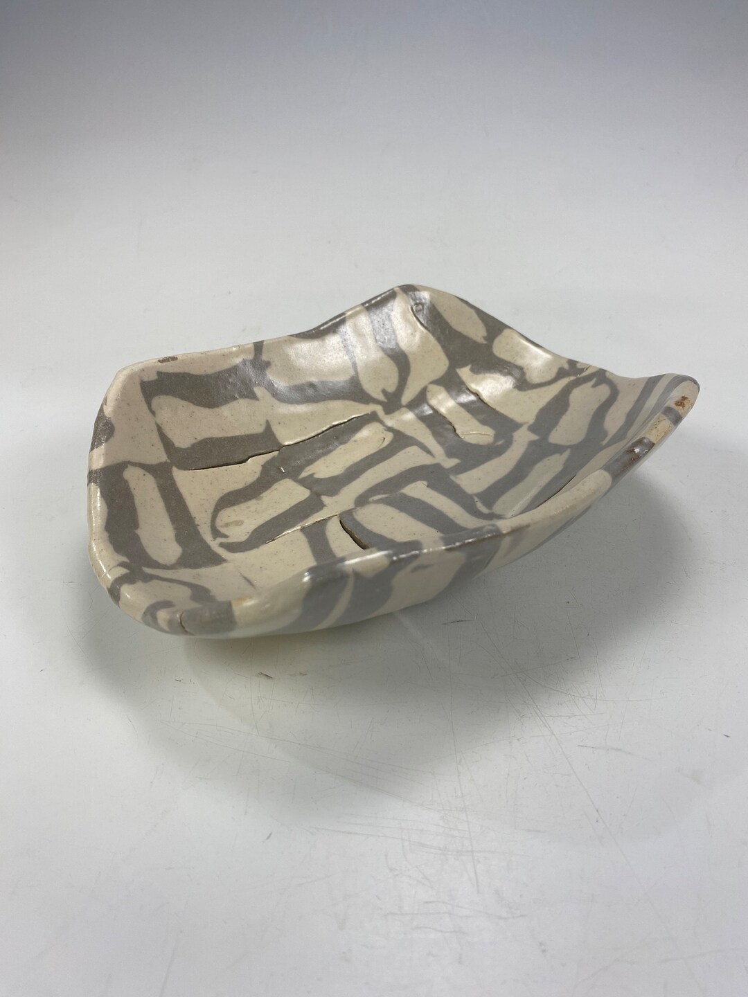 Nerikomi Kintsugi Ceramic Pottery Plate Tray Dish - Etsy