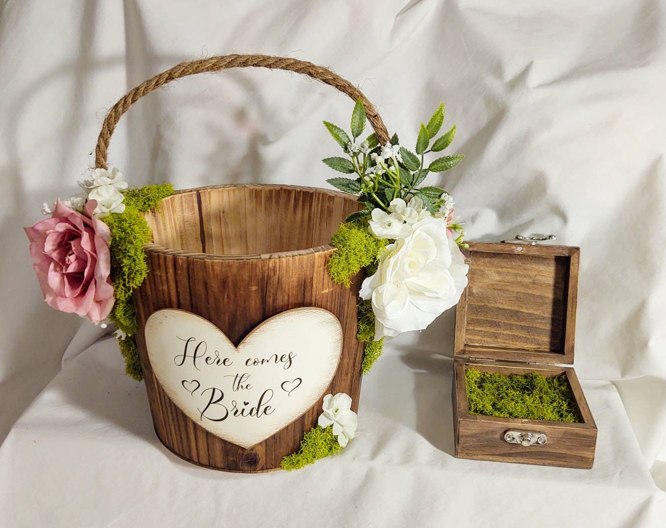 Rustic Flower Girl Basket/ Flower Girl Baskets/Beach/flower | Etsy