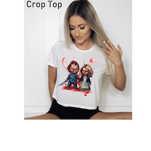 Bride of Chucky Sweatshirt, Halloween Crop Top, Chucky Tshirt, Tiffany ...
