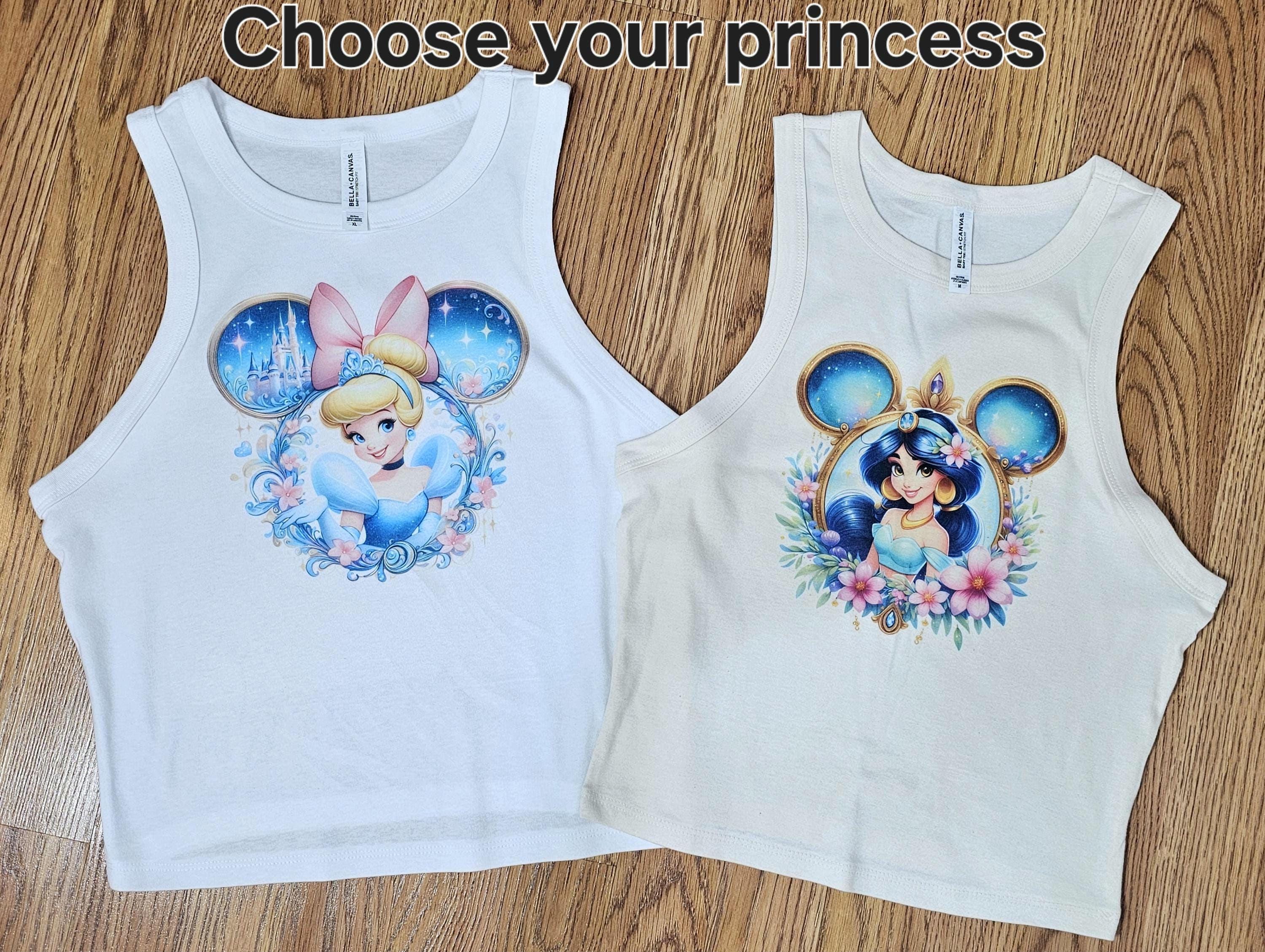 Princess Crop Top, All Princesses, Snow White,princess Baby Tee,belle ...