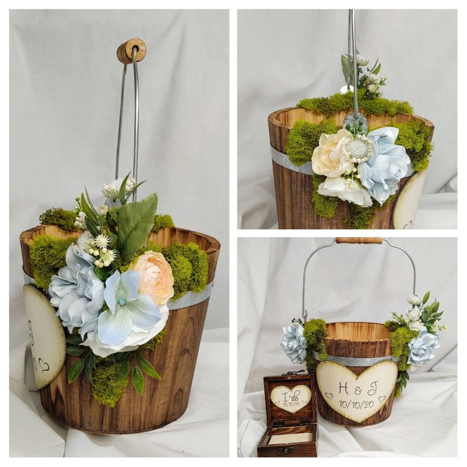 Flower Girl Basket/rustic Flower Girl Baskets - Etsy