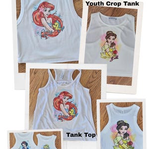 Princess Shirt, Princess Crop Top, Princess Tshirt, Custom Princess ...