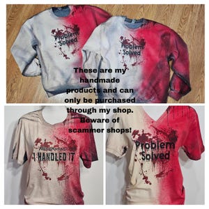 Bloody Halloween Shirt, Problem Solved, Costume, Bloody Tshirt, Horror ...
