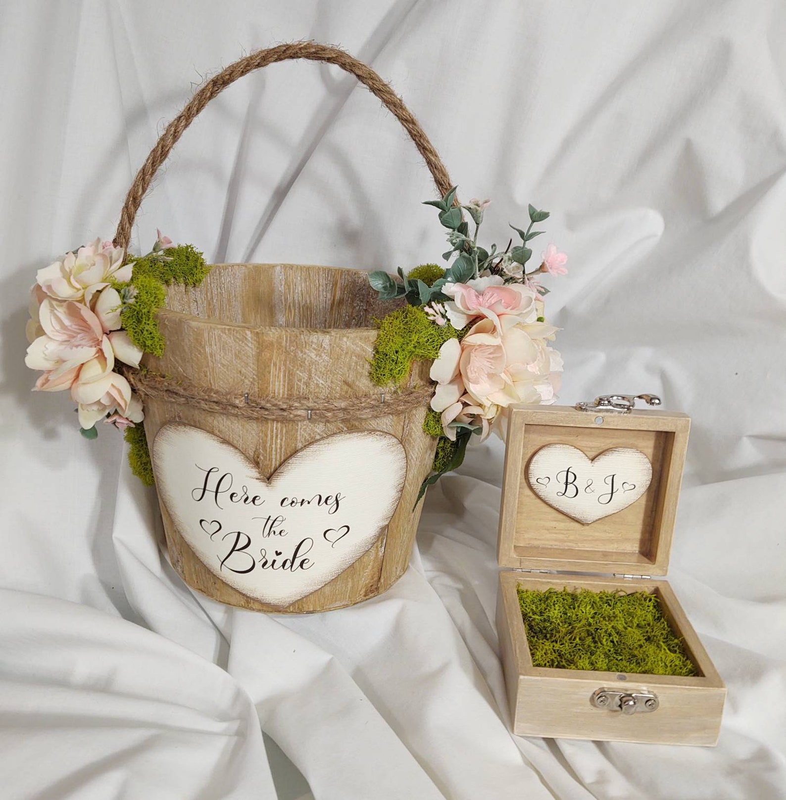 Flower Girl Basket/rustic Flower Girl Baskets - Etsy