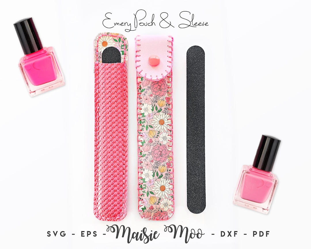 Nail File Case SVG Pattern, Emery Board Pouch Template, Nail File ...