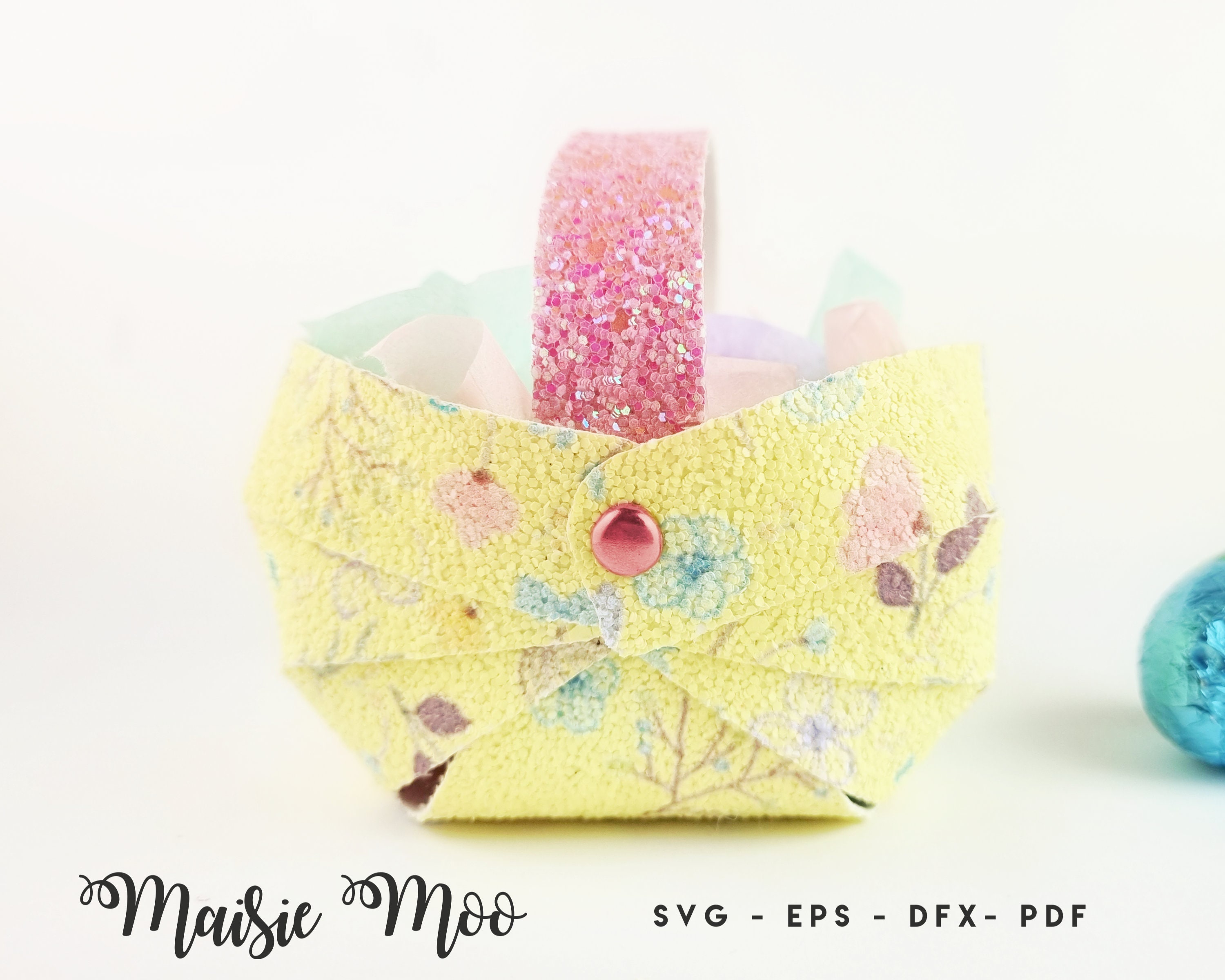 Faux Leather Basket SVG 3D Easter Basket Template Faux - Etsy