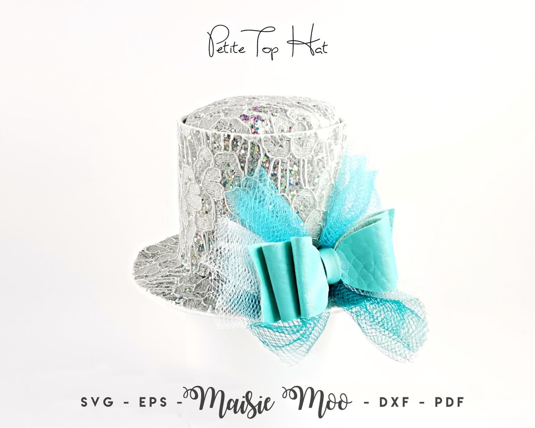 Mini Top Hat SVG, Petite Top Hat Template, Top Hat Fascinator SVG ...