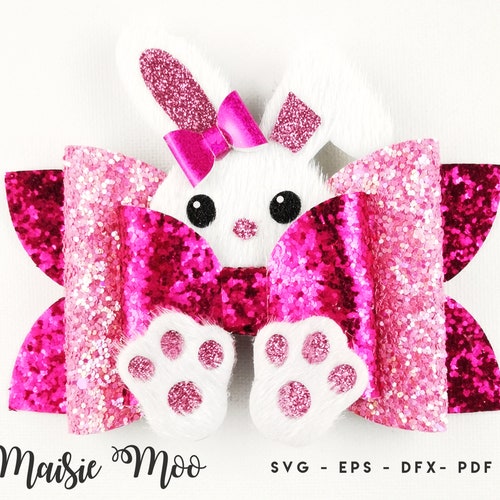 Easter Bunny Bow SVG Peek a Boo Bunny Ears Bow SVG Rabbit - Etsy