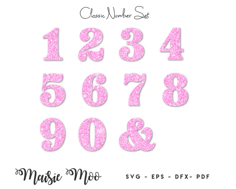 Birthday Number SVG, Age Number Template, Faux Leather Cricut ...