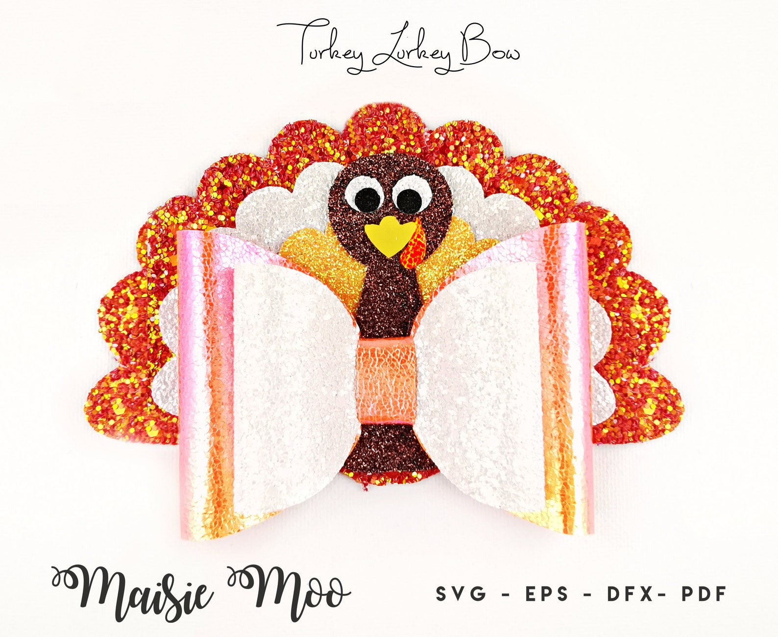 Thanksgiving Bow SVG Turkey Bow Template SVG Turkey Day Hair - Etsy