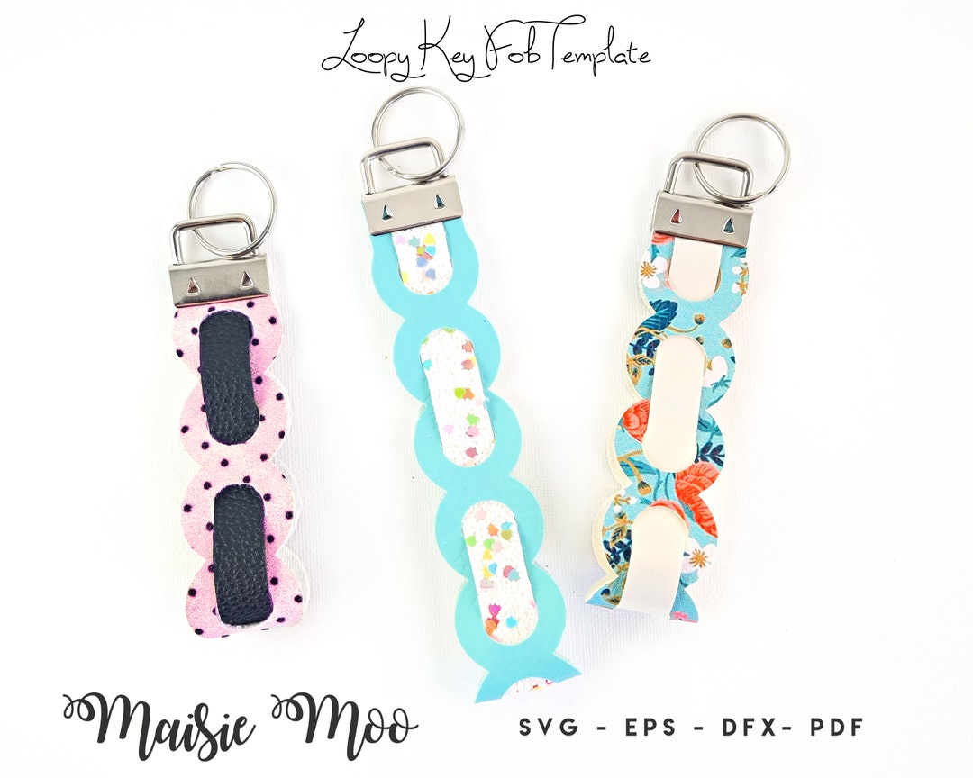 Loopy Key Fob SVG Keychain Wrist Fob Tempate Woven Faux - Etsy