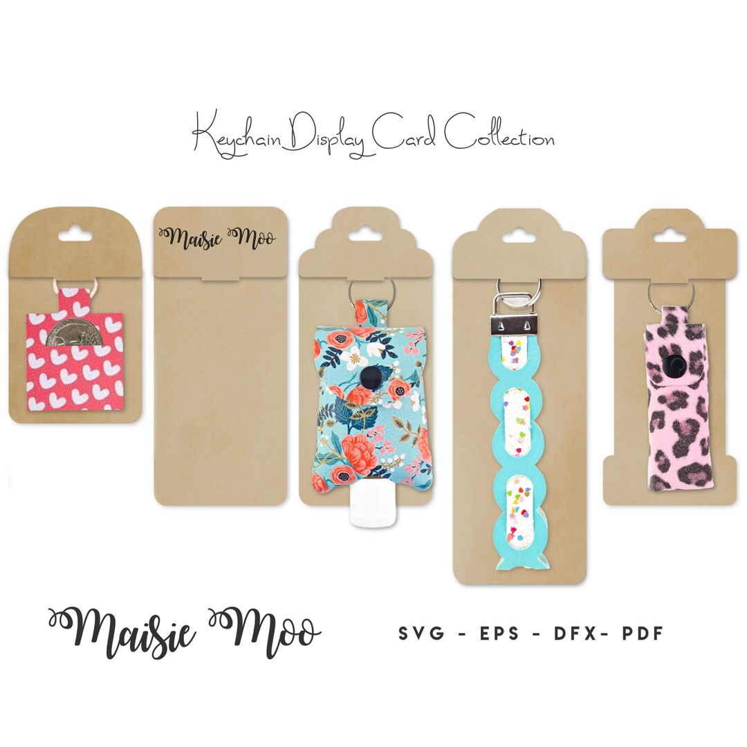 Keychain Display Card SVG Key Fob Display Card Keyring Card - Etsy
