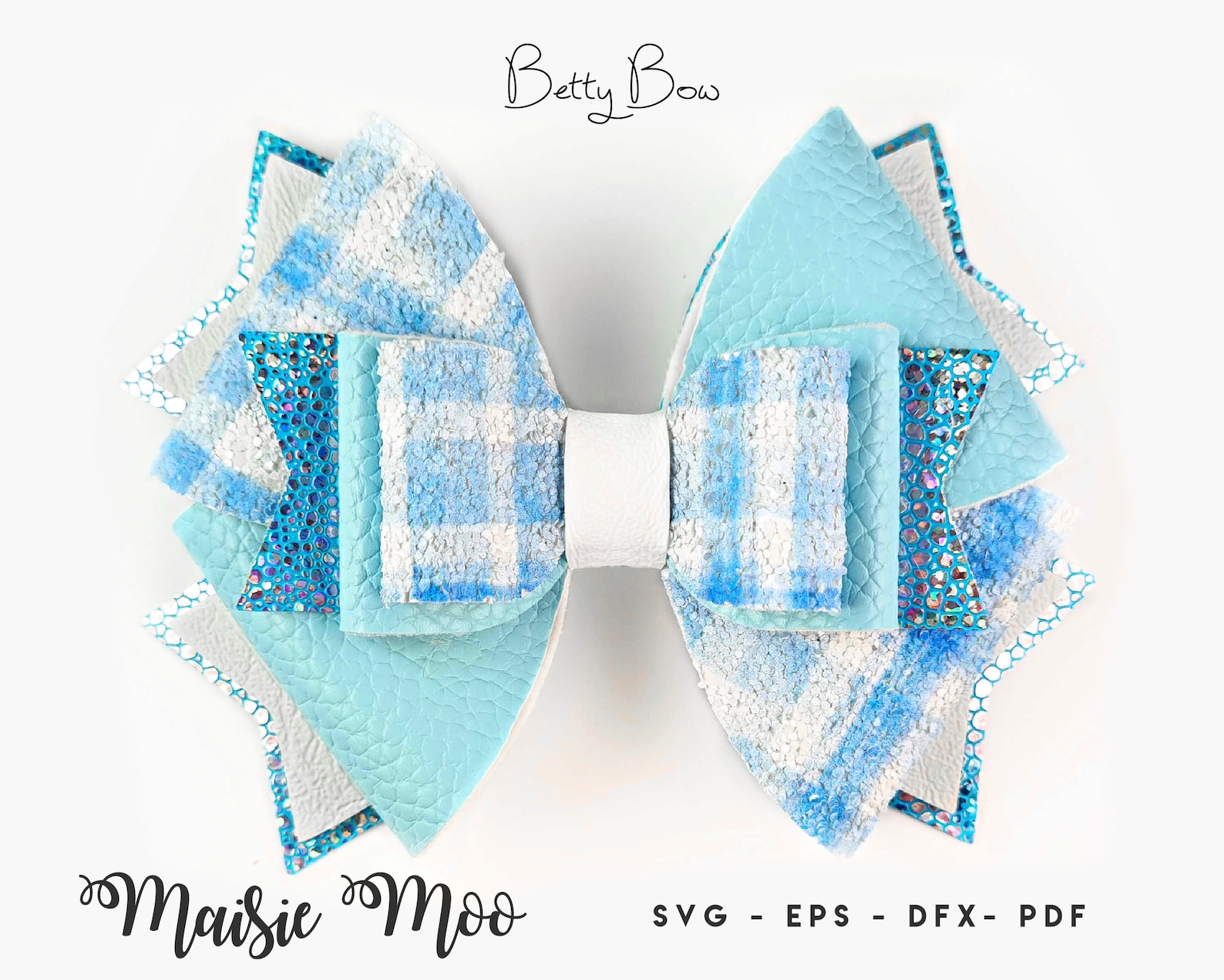 Betty Bow SVG Hair Bow Template OTT Faux Leather Bow SVG - Etsy
