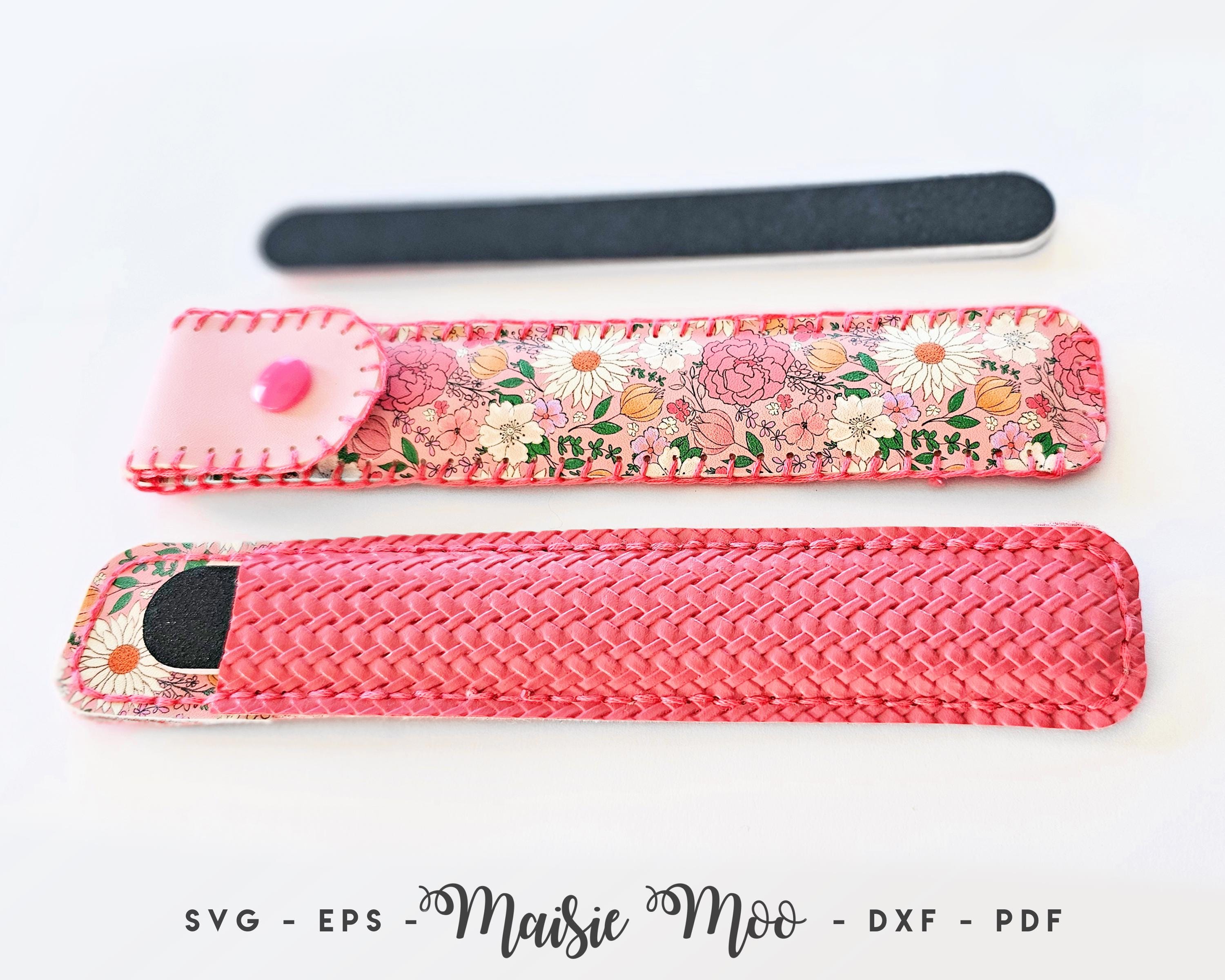 Nail File Case SVG Pattern, Emery Board Pouch Template, Nail File ...