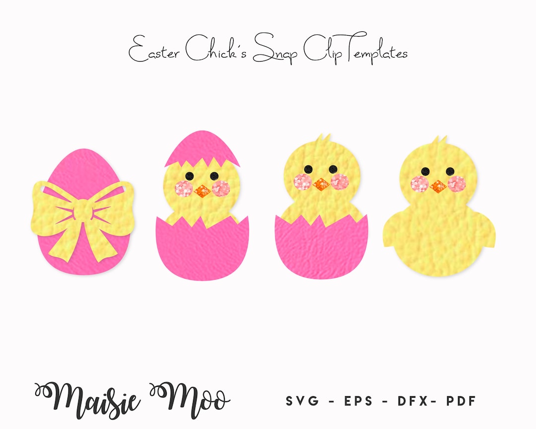 Easter Snap Clip SVG Snapclip Template Bow SVG Bow Center - Etsy