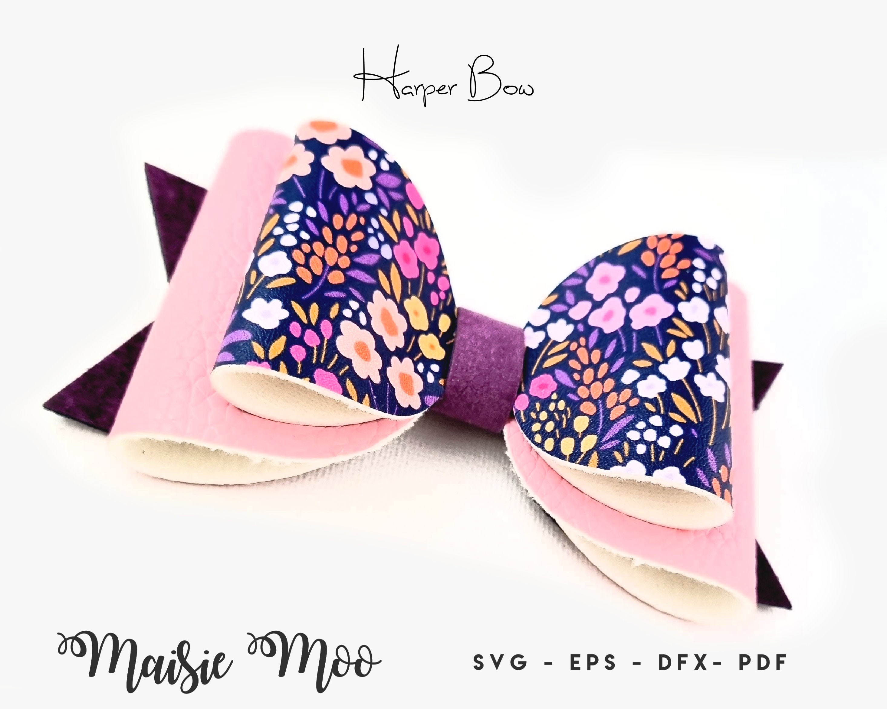 Double Loop Bow SVG Classic Bow Template SVG Harper Bow Svg | Etsy