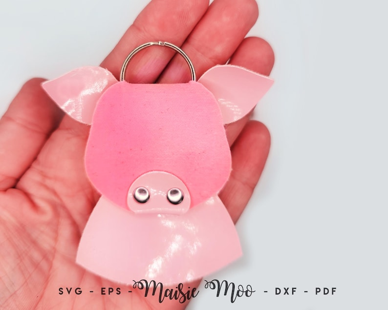Leather Dog Keychain SVG | Canine Key Fob Template| Animal Bag Tag Fob ...