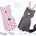 Pussy Cat Key Wrap Fob SVG | Kitty Cat Key Cover Template Keychain Bag ...