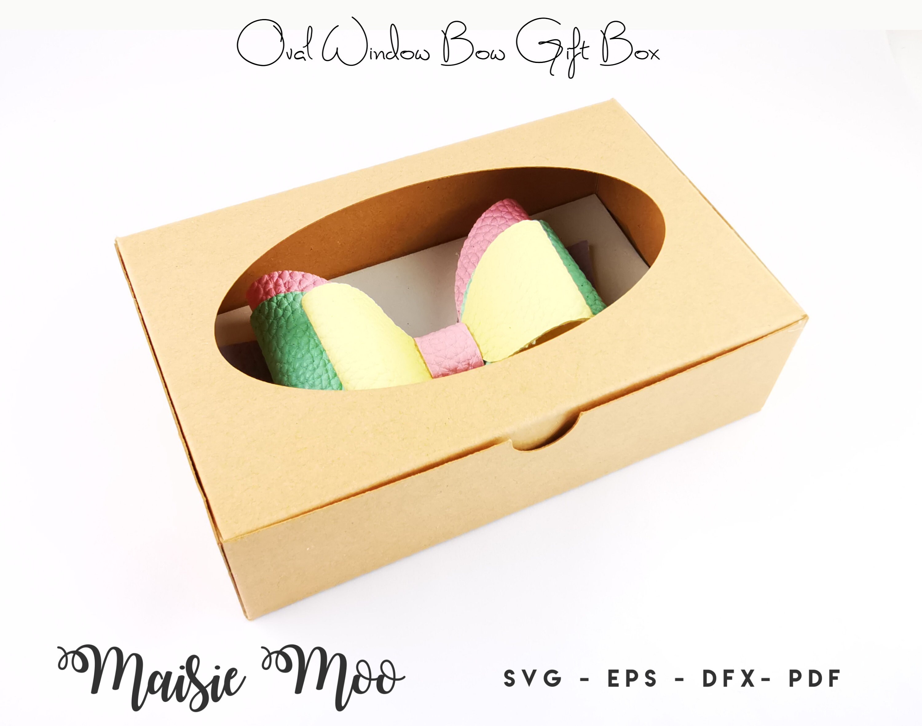 Bow Box SVG Bow Display Box Template Hair Bow Gift Box DXF - Etsy