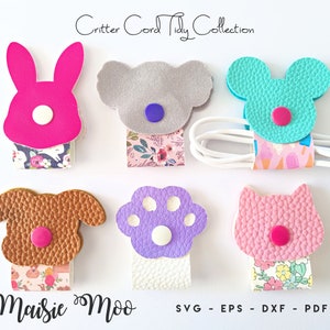Animal Cable Organizer SVG, Critter Cord Tidy Template, Earphone Holder ...